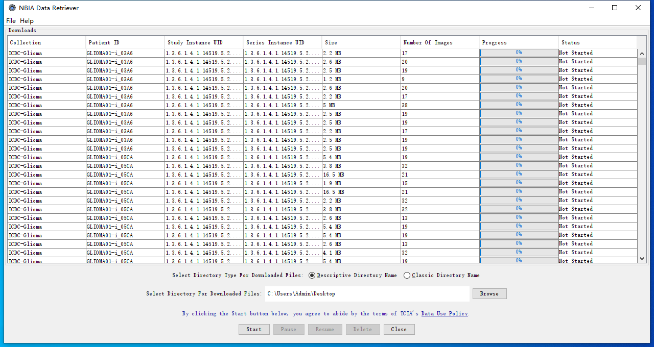 TCIA数据库CT数据下载及格式转换（dcm ️jpg） | CleaC's Blog